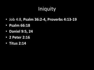 Transgression sin iniquity | PPTX