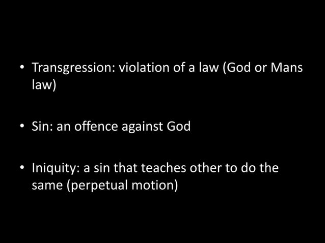 Transgression sin iniquity | PPTX