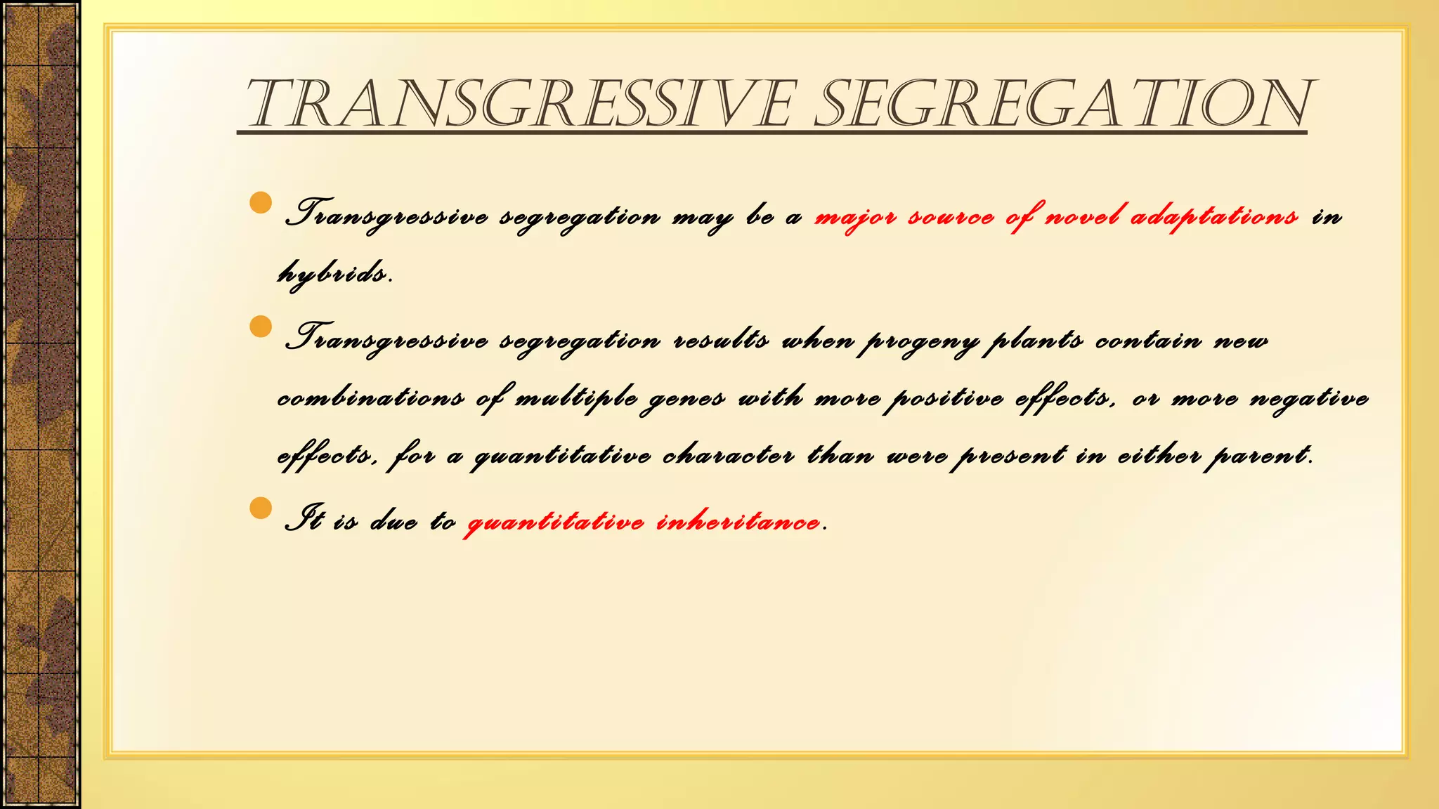 Transgressive segregation | PPT