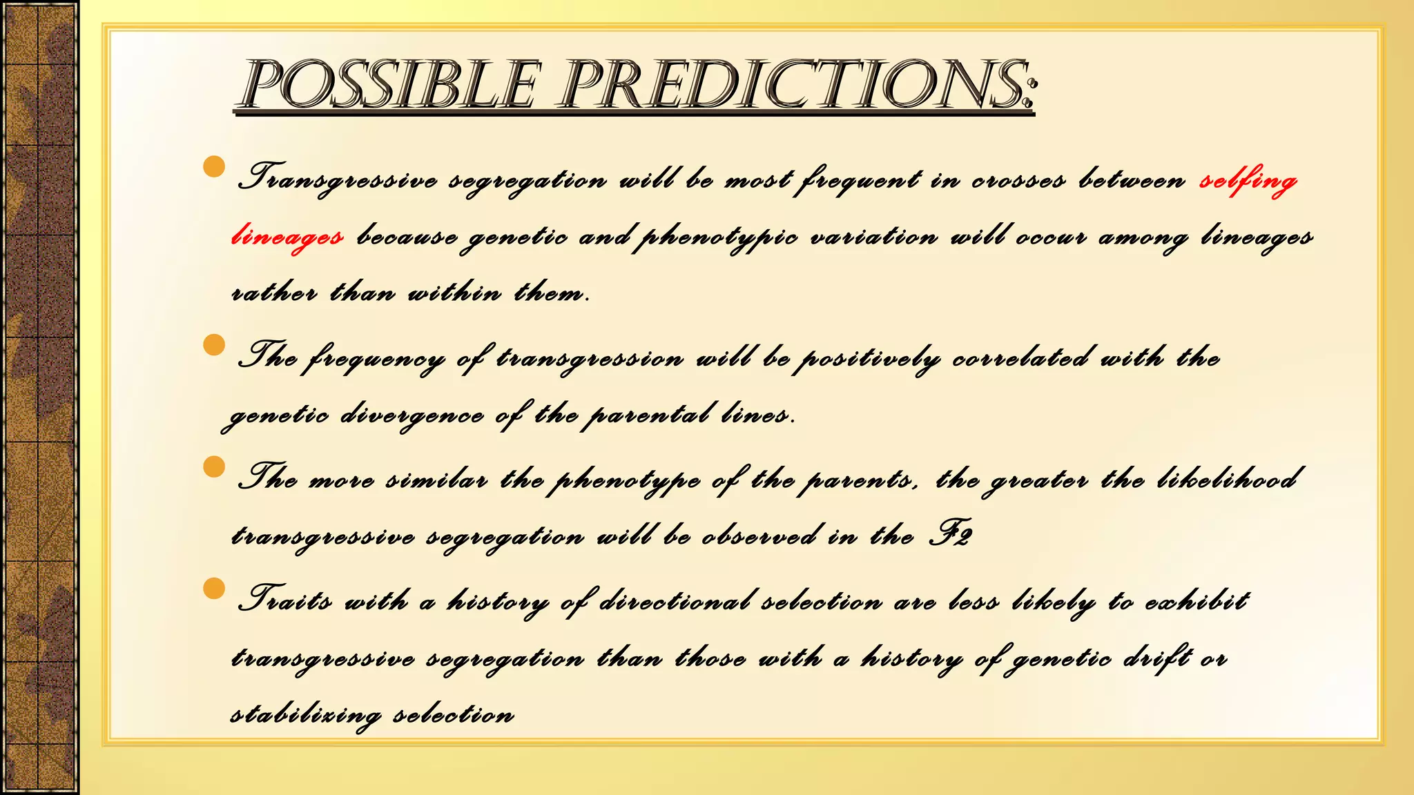 Transgressive segregation | PPT