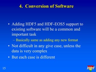 Transition from HDF4 to HDF5 | PDF