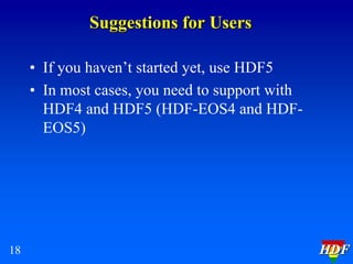 Transition from HDF4 to HDF5 | PDF