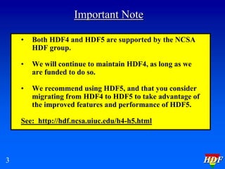 Transition from HDF4 to HDF5 | PDF