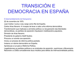 Transición e democracia en españa | PPT