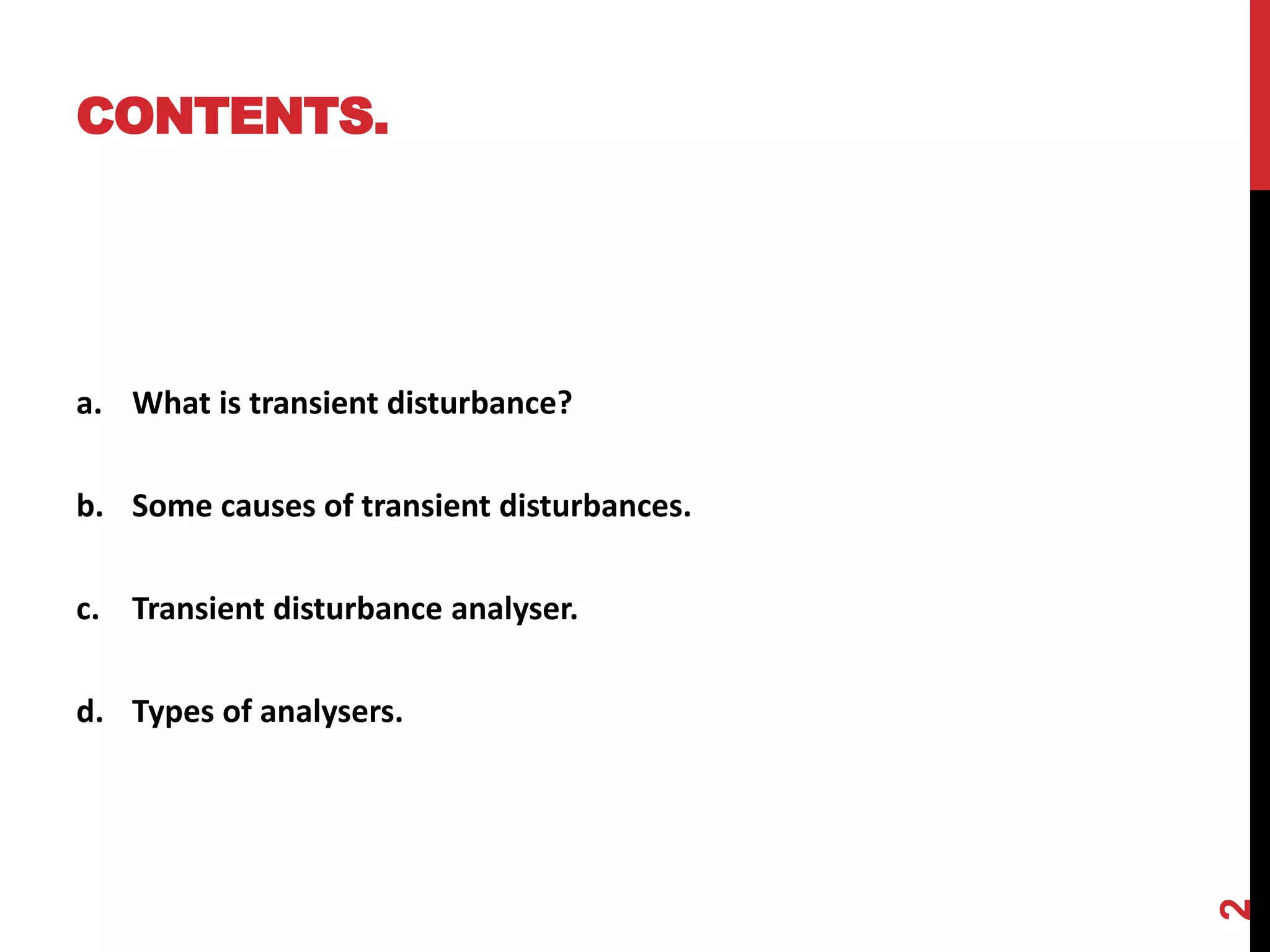 Transient disturbance analyzer | PPTX
