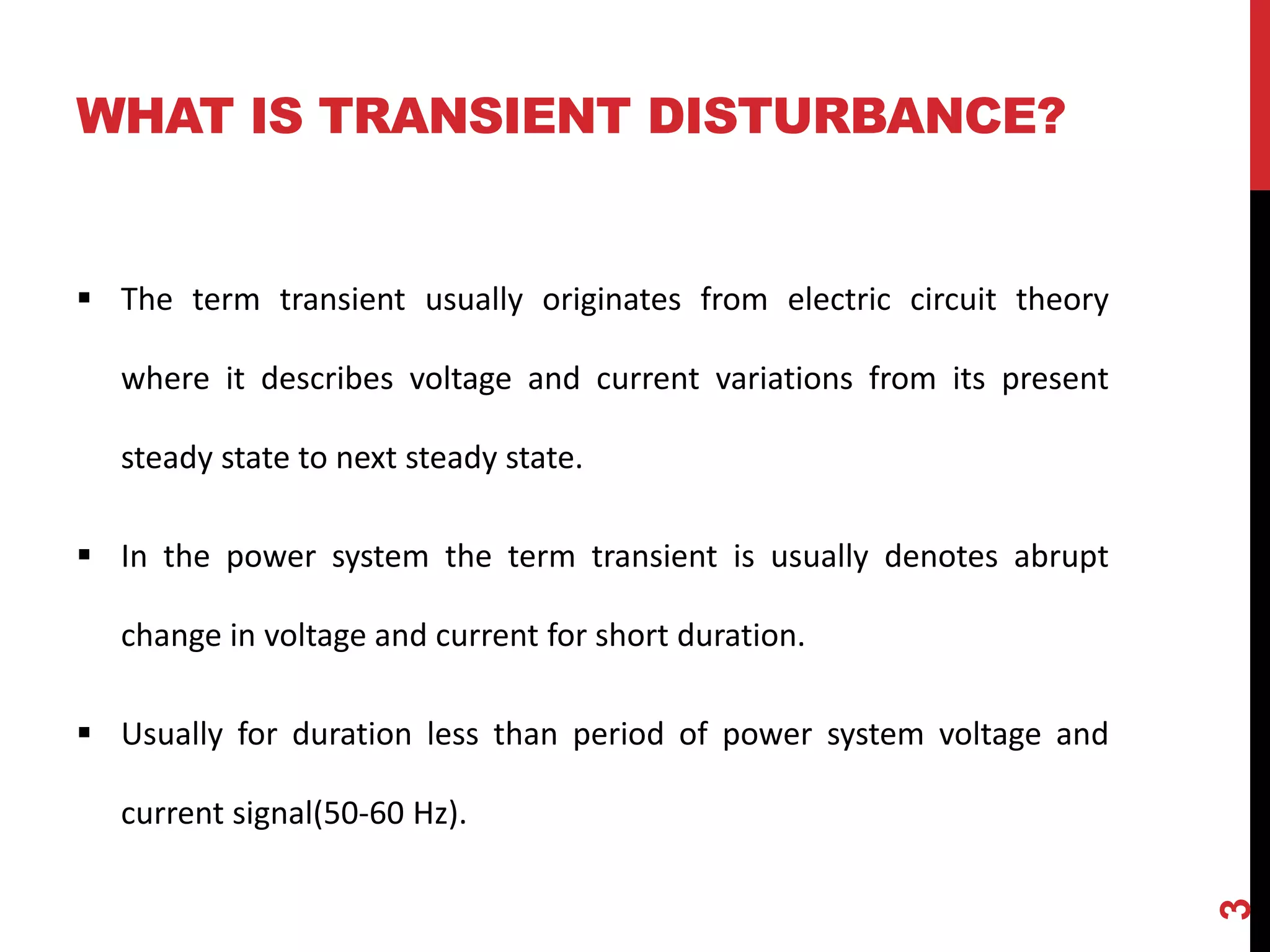 Transient disturbance analyzer | PPTX