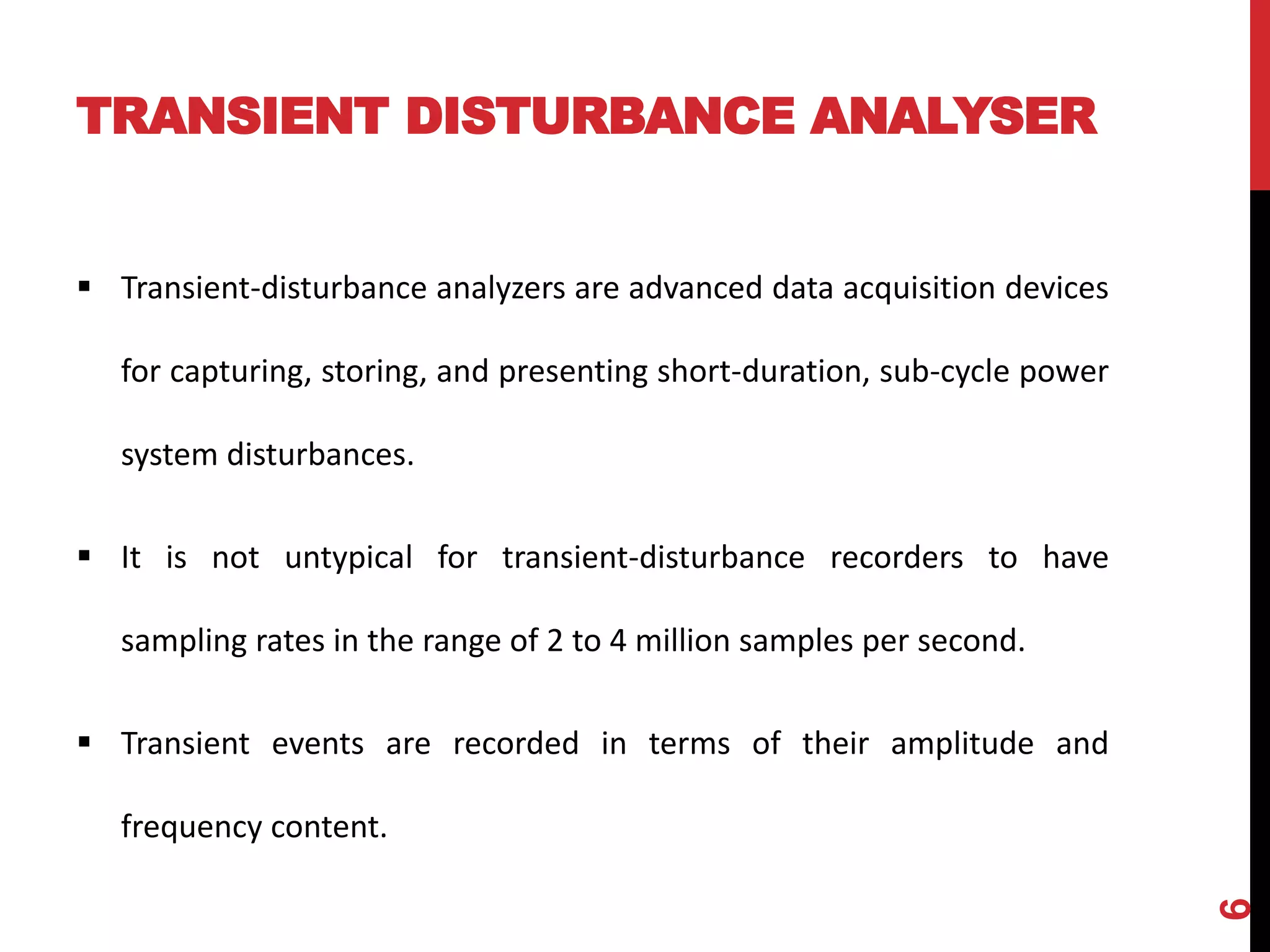 Transient disturbance analyzer | PPTX