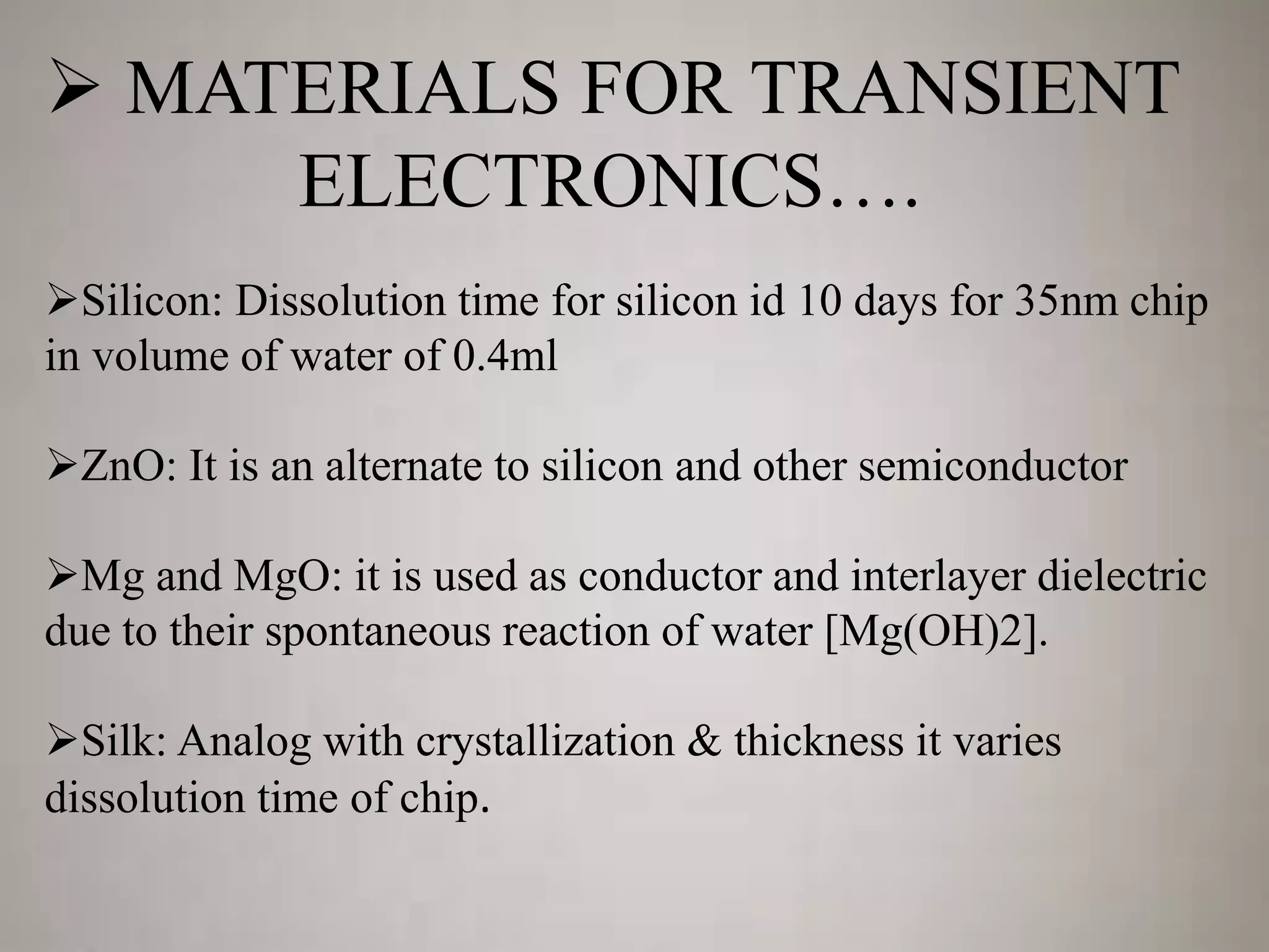 Transient electronics | PPT