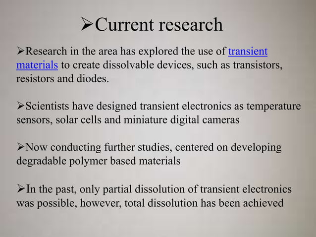 Transient electronics | PPT