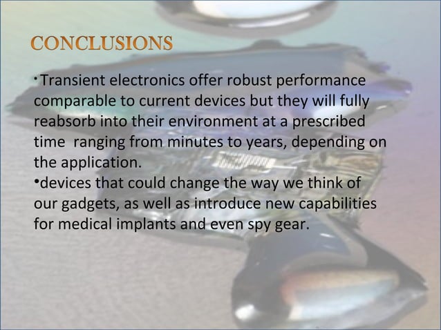 Transient electronics 1 | PPT