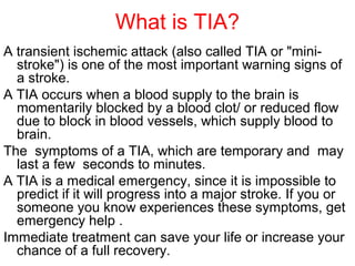 Transient Ischemic Stroke Symptoms