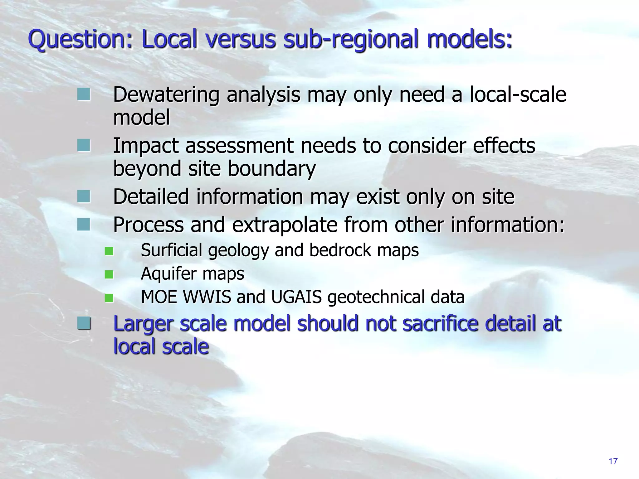 Transient Modelling Of Groundwater Flow Application To Tunnel Dewatering Pdf