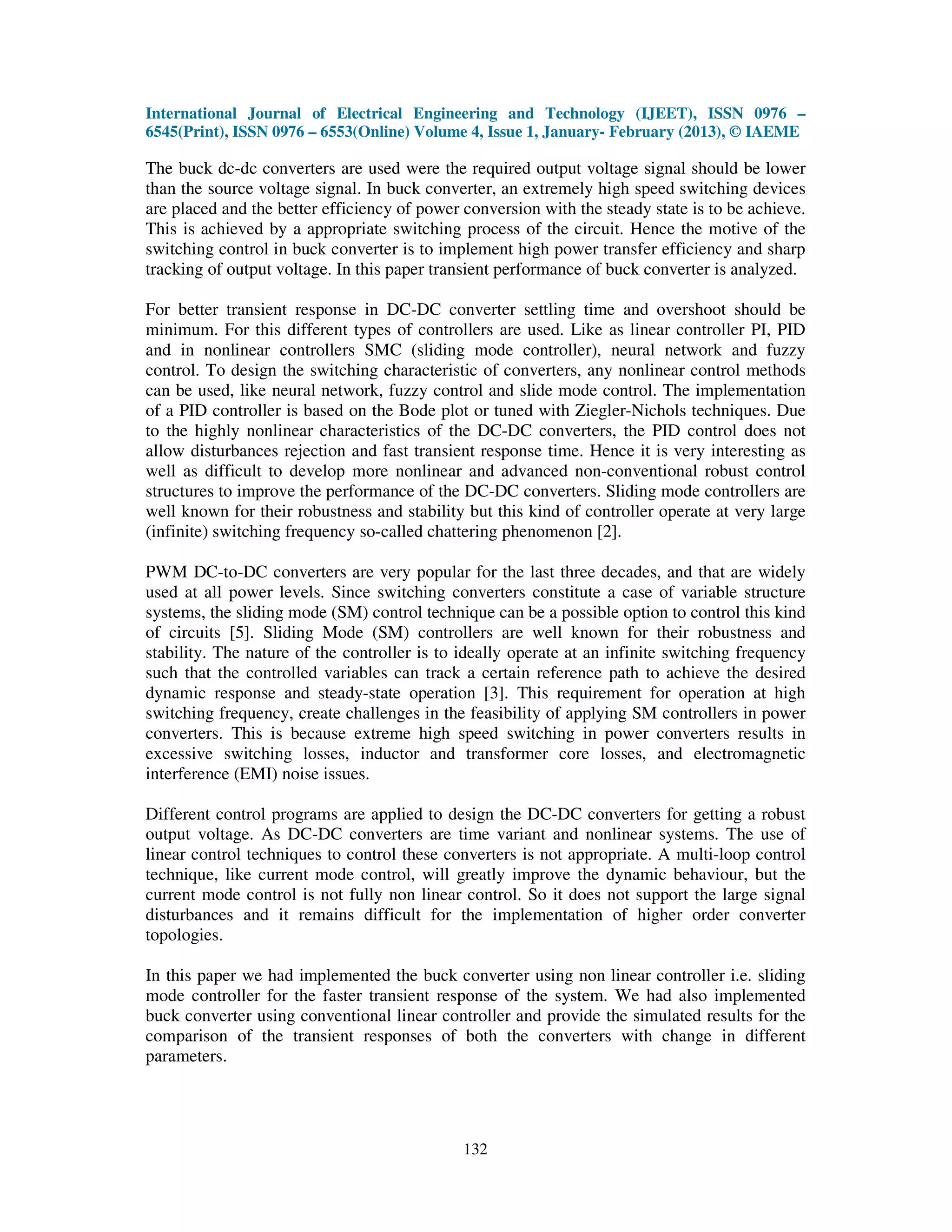 Transient response improvement of buck converter | PDF