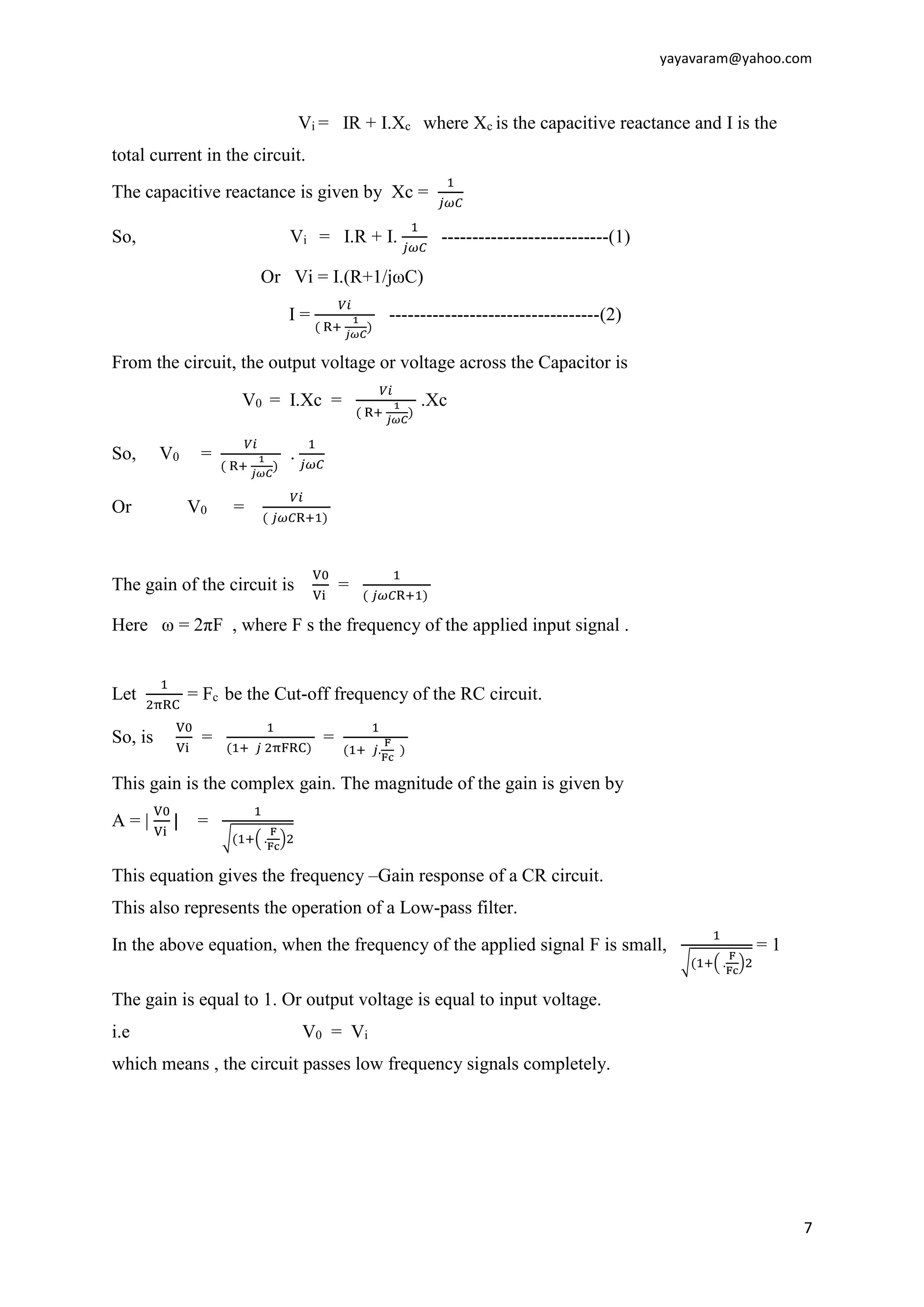 Transient response of RC , RL circuits with step input | PDF