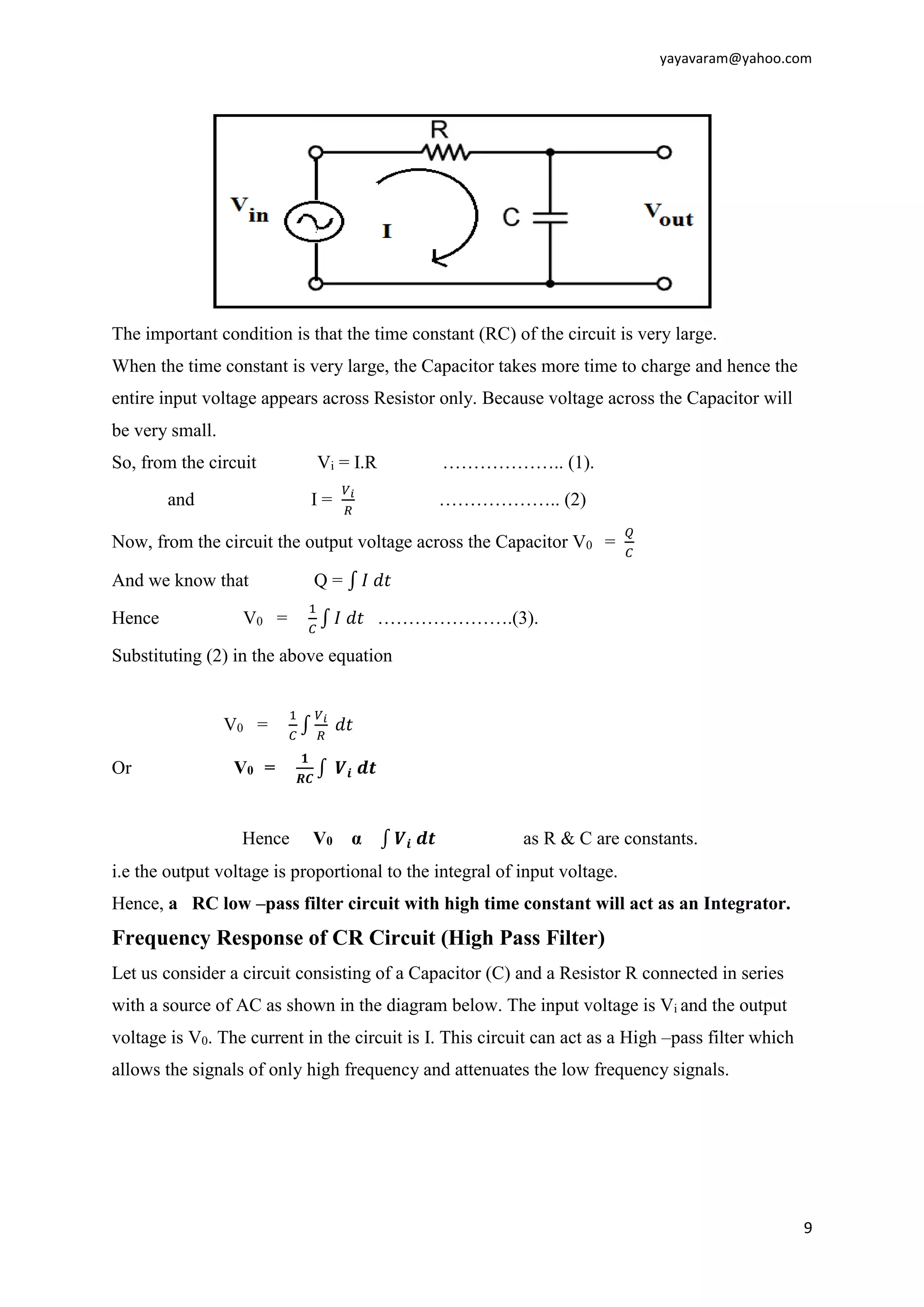 Transient response of RC , RL circuits with step input | PDF