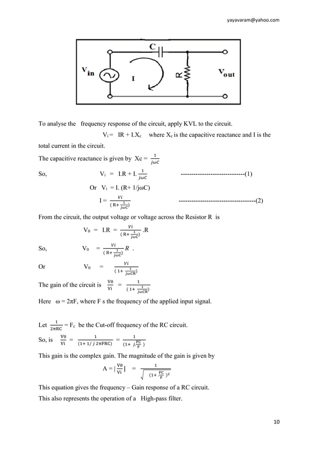 Transient response of RC , RL circuits with step input | PDF