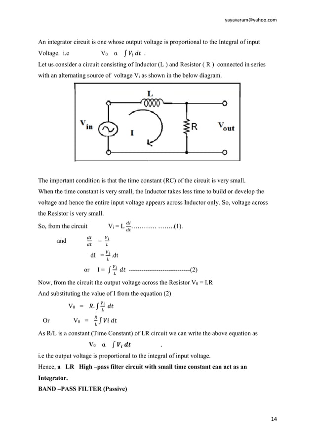 Transient response of RC , RL circuits with step input | PDF