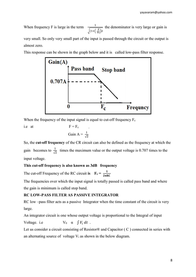 Transient response of RC , RL circuits with step input | PDF