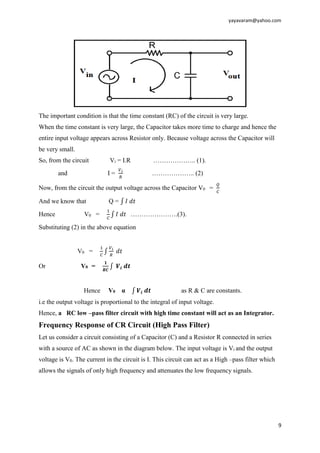 Transient response of RC , RL circuits with step input | PDF