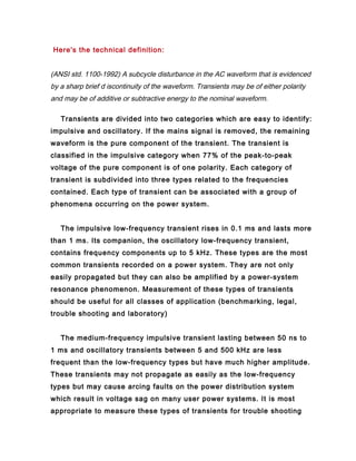 electrical transients in power system | DOC