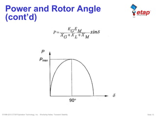 ETAP - Transient stability | PDF