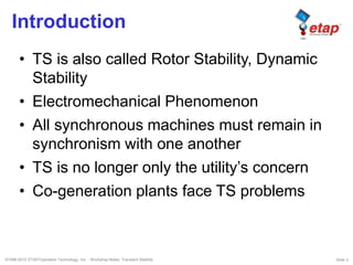 ETAP - Transient stability | PDF