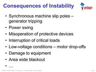 ETAP - Transient stability | PDF