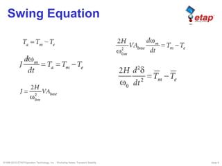 ETAP - Transient stability | PDF