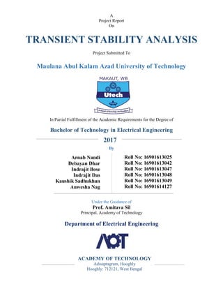 Transient stability analysis | PDF