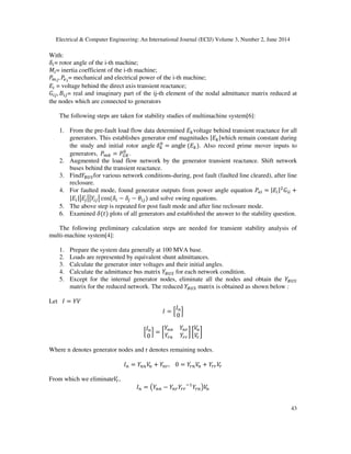 Transient stability analysis and enhancement of ieee 9 bus system | PDF