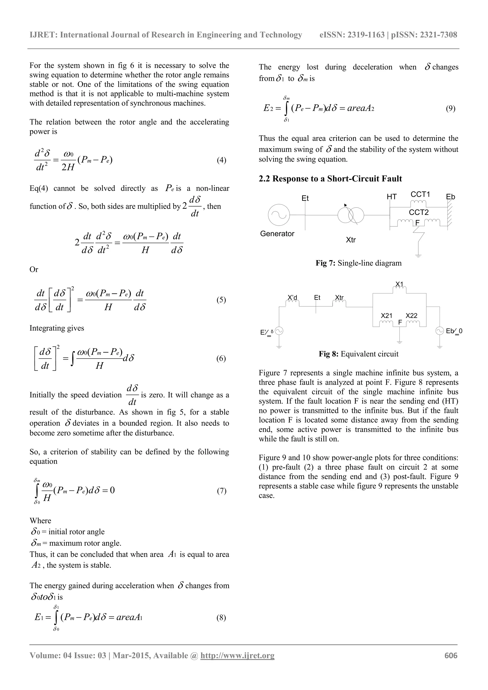 Transient stability analysis on a multi machine system in psat | PDF
