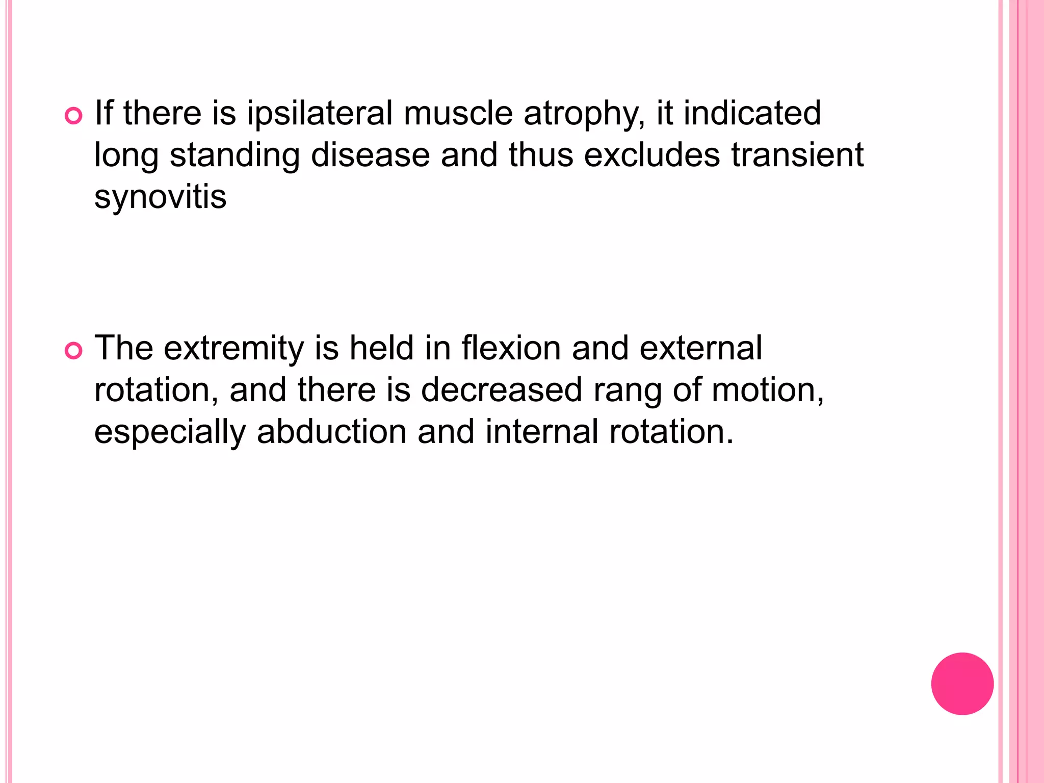 Transient synovitis of the hip | PPTX
