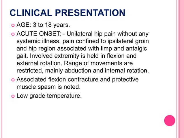 Transient synovitis of the hip | PPTX | Bone and Joint Conditions ...