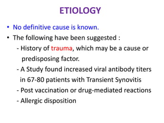 Transient Synovitis | PPTX