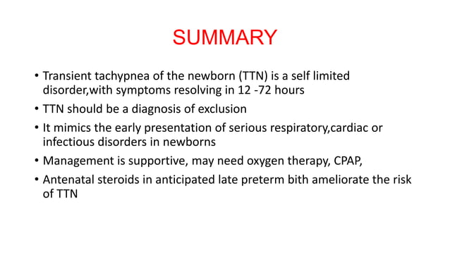 TRANSIENT TACHYPNEA OF NEWBORN.pptx | Pregnancy | Reproductive Health