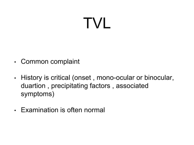 Transient visual loss | PPTX