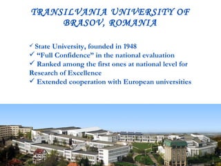 Transilvania university of brasov | PPT