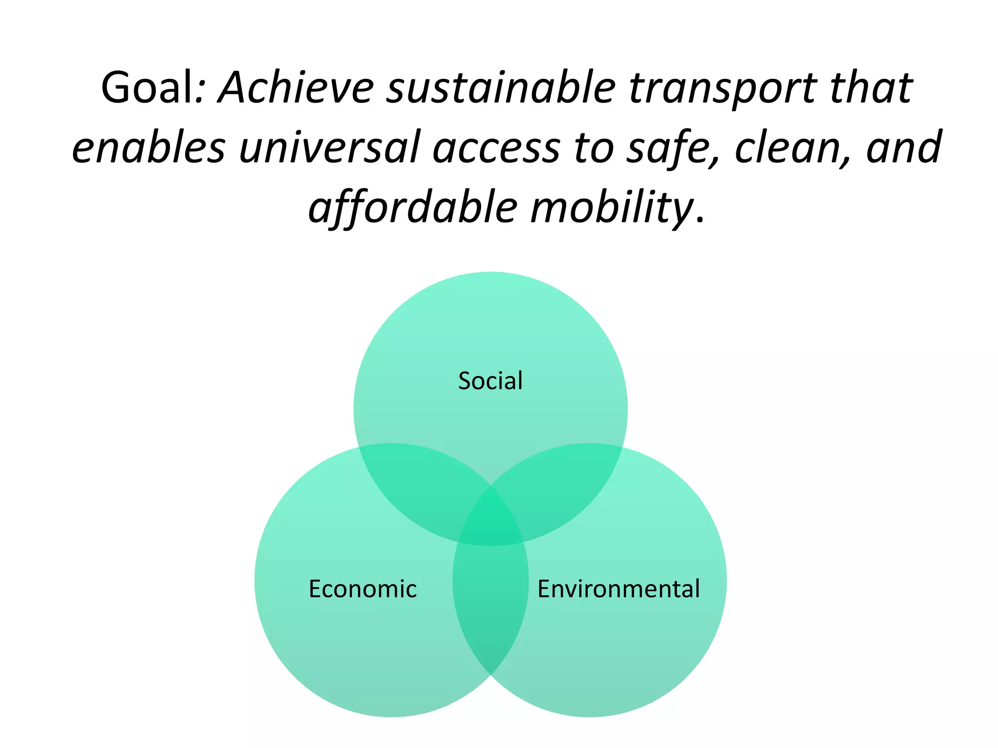 Defining Sustainable Mobility, Indicators and Targets | PPT Defining Sustainable Mobility, Indicators and Targets | PPT