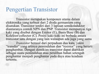 Transistor | PPTX