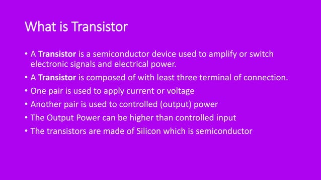 Transistor | PPTX