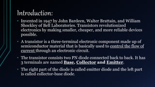 TRANSISTOR.pptx | Chemistry | Science