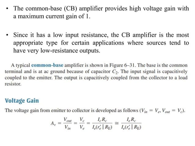 Transistor Amplifier Configuration.ppt | Consumer Electronics ...