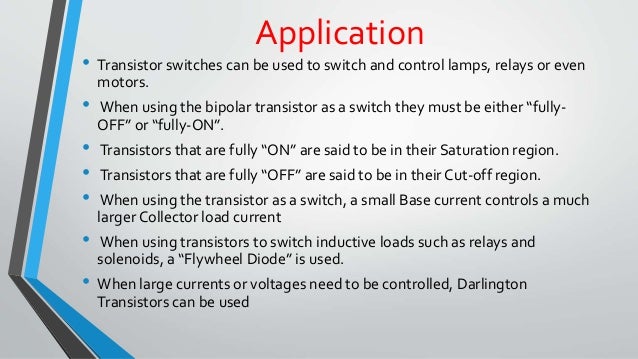Transistor Switch Applications Raytheon Transistor Applications (More