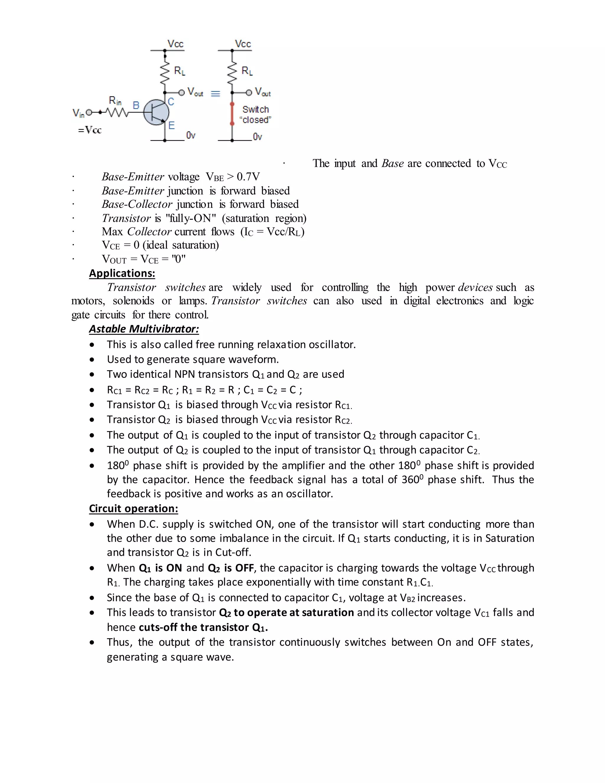 Transistor as a switch (3) | DOCX