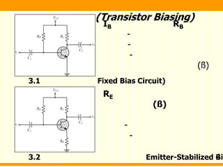Transistor bias circuit | PPTX