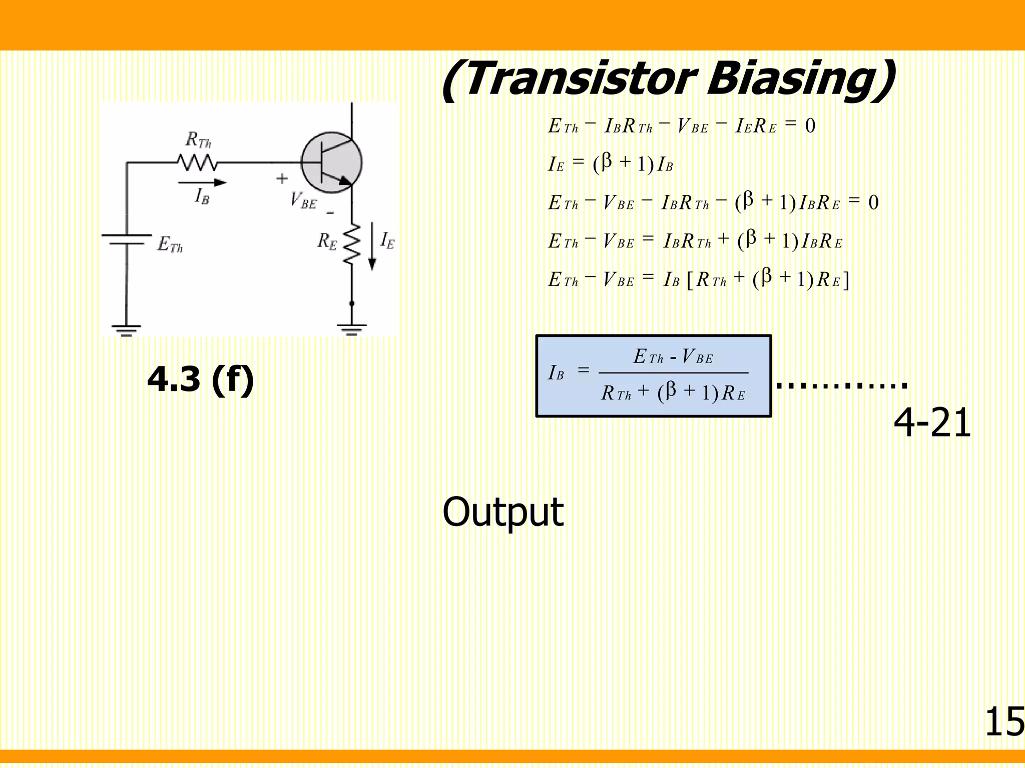 Transistor bias circuit | PPTX