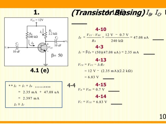 Transistor bias circuit | PPTX