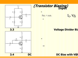 Transistor bias circuit | PPTX