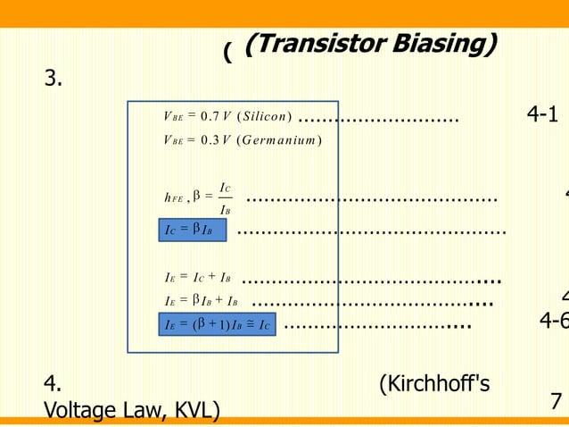 Transistor bias circuit | PPTX