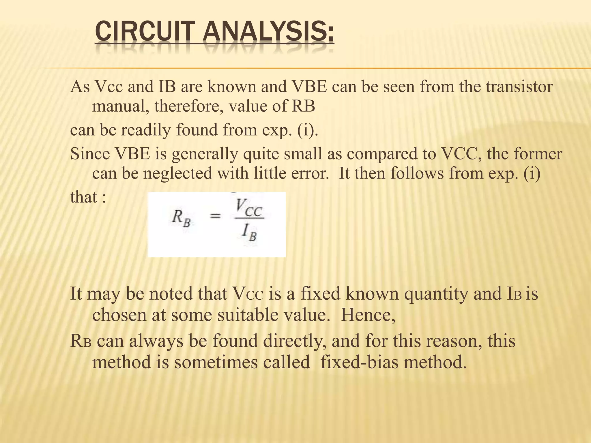 Transistor biasing | PPTX